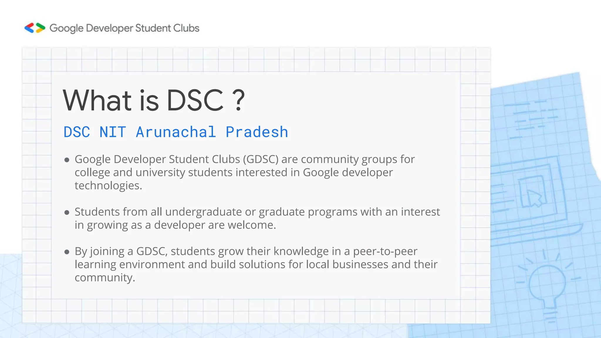 Introduction to dsc nit arunachal pradesh | PPT