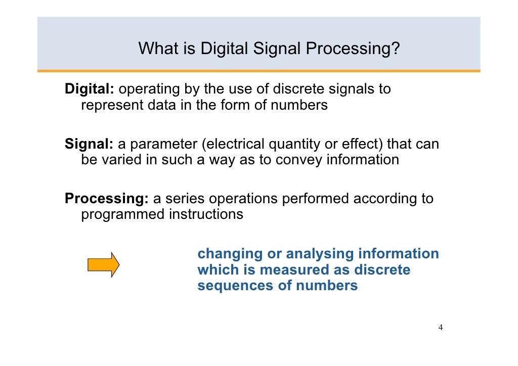 Introduction to Digital Signal Processing Introduction to Digital Signal Processing