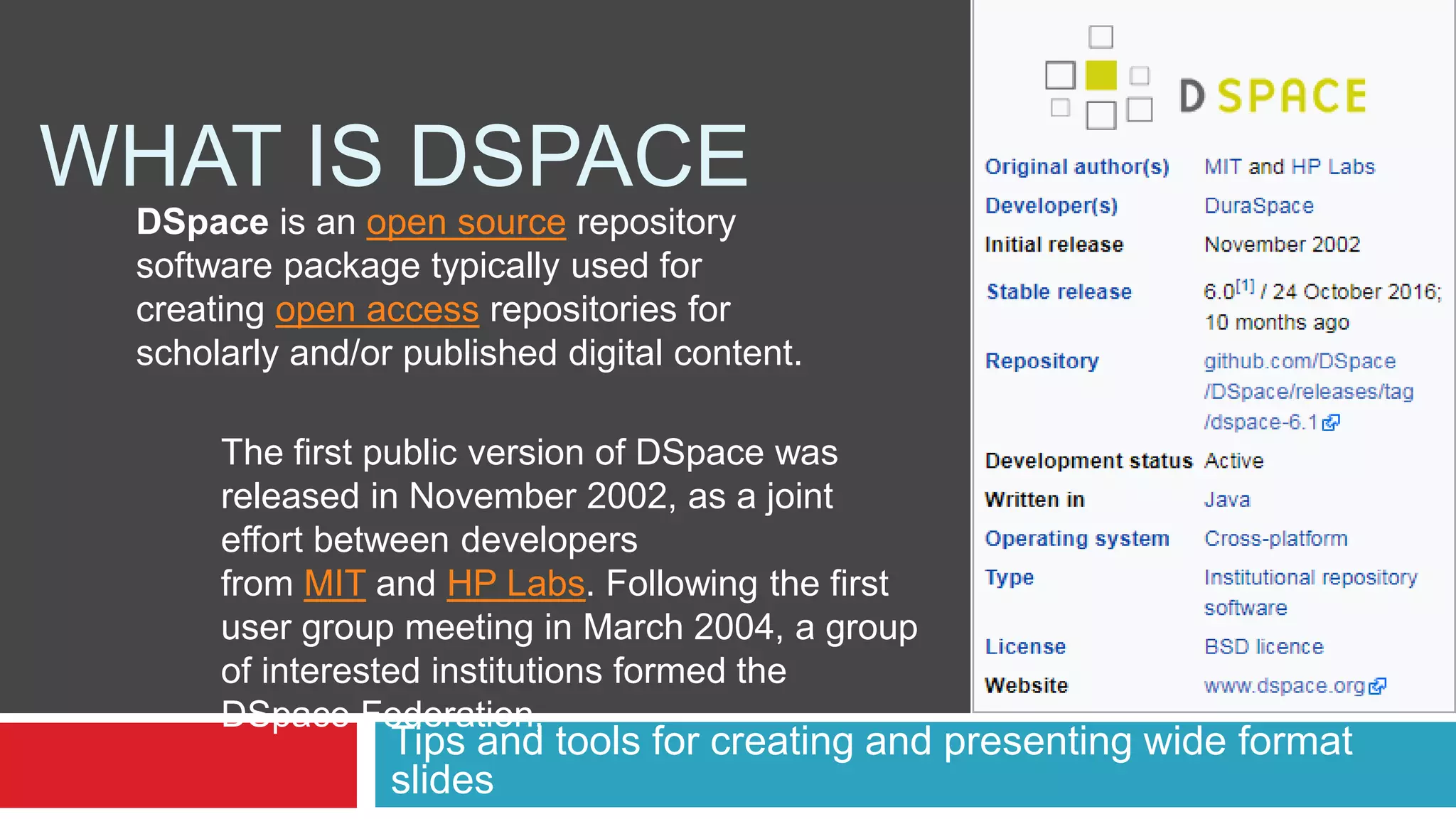 Introduction to DSpace | PPTX