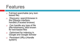 Introduction to DSpace | PPTX