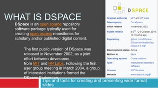 Introduction to DSpace | PPT