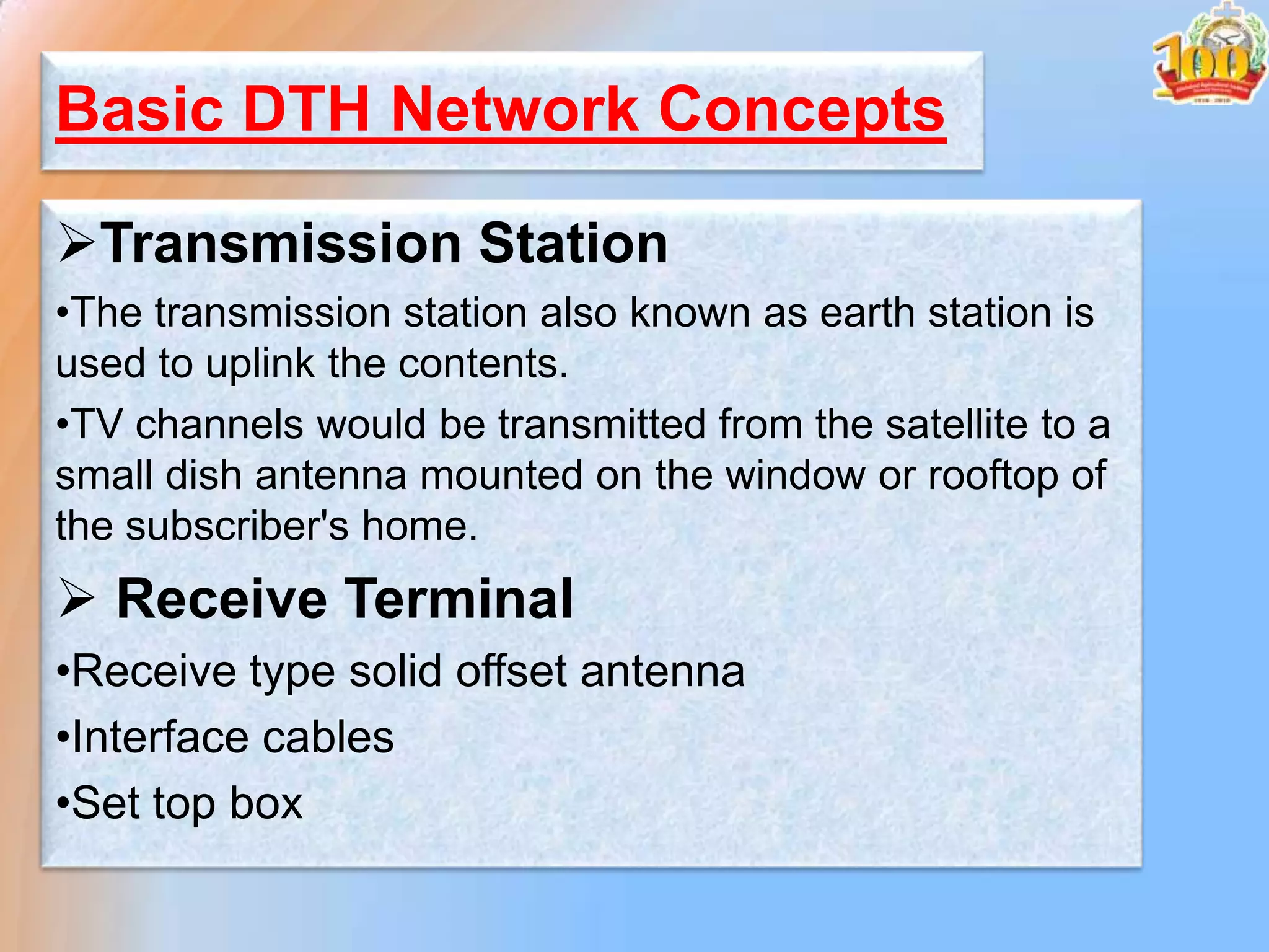 DTH Power Point Presentation | PPTX