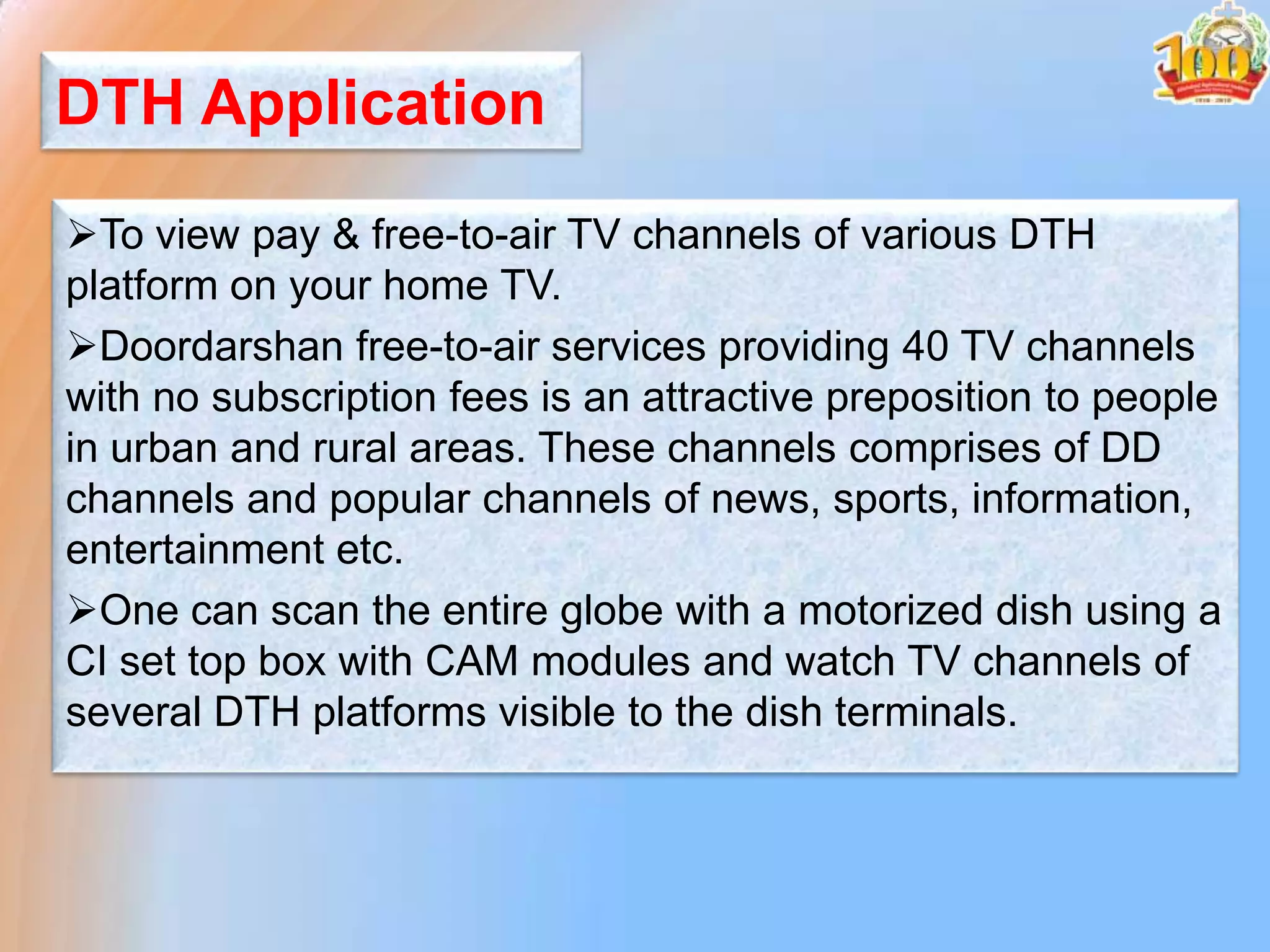 DTH Power Point Presentation | PPTX