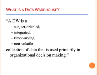 Introduction to Data Warehousing | PPTX | Databases | Computer Software and Applications