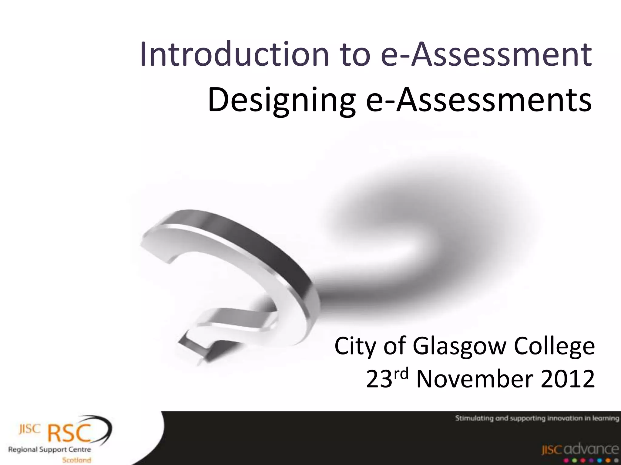 Introduction to e-Assessment | PPTX
