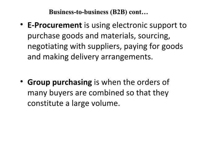 Introduction To E Business Unit I | PPT