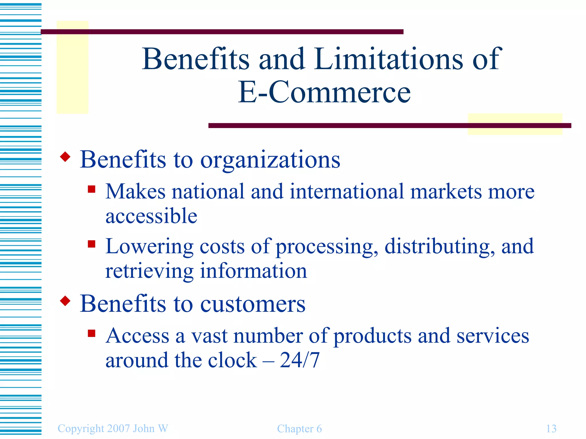 Introduction To E Commerce | PPT | Internet | Computing