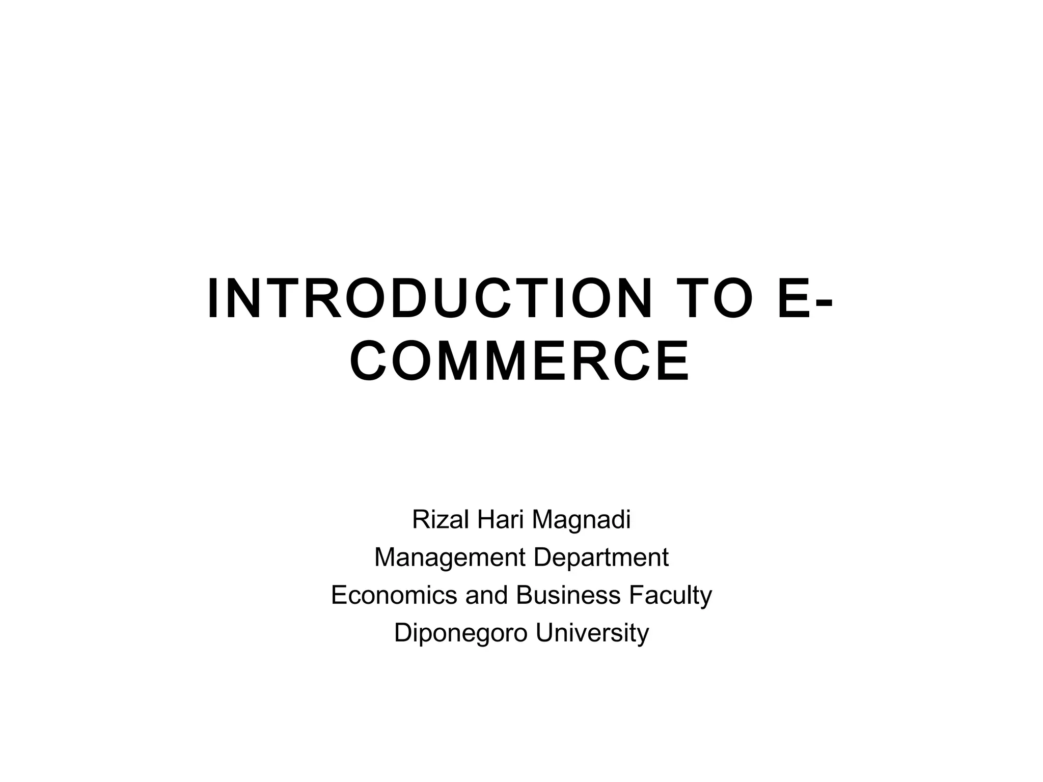 Introduction to e commerce | PPT