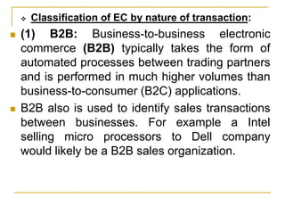 Introduction To Electronic Commerce (also called E-Commerce) | PPT
