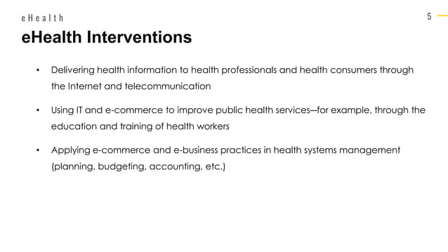 Introduction to E-Health 01 Lecture Slides.pdf | Internet | Computing