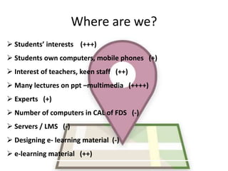 Introduction to e learning in fds | PPT