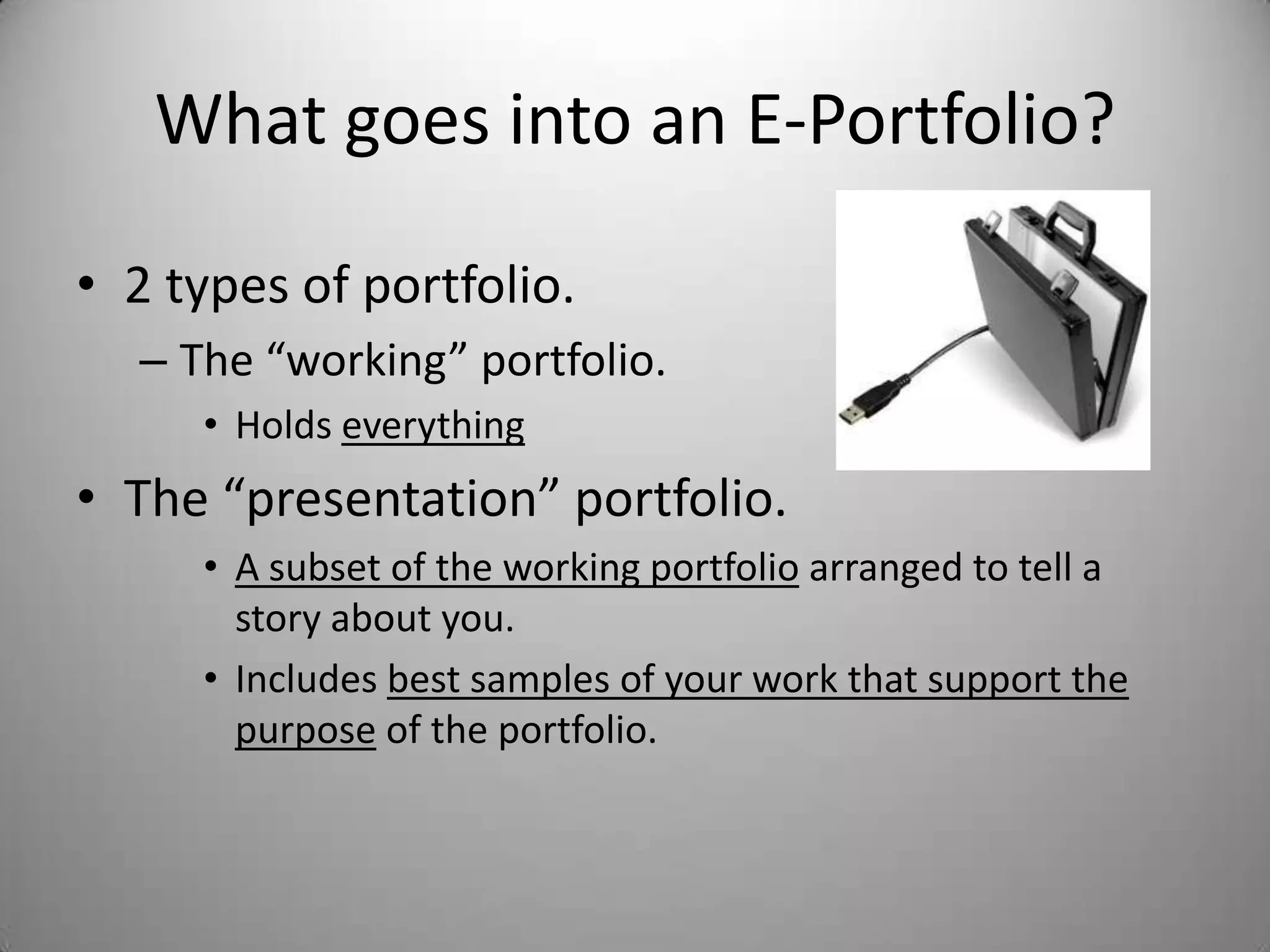Introduction to e portfolio | PPTX