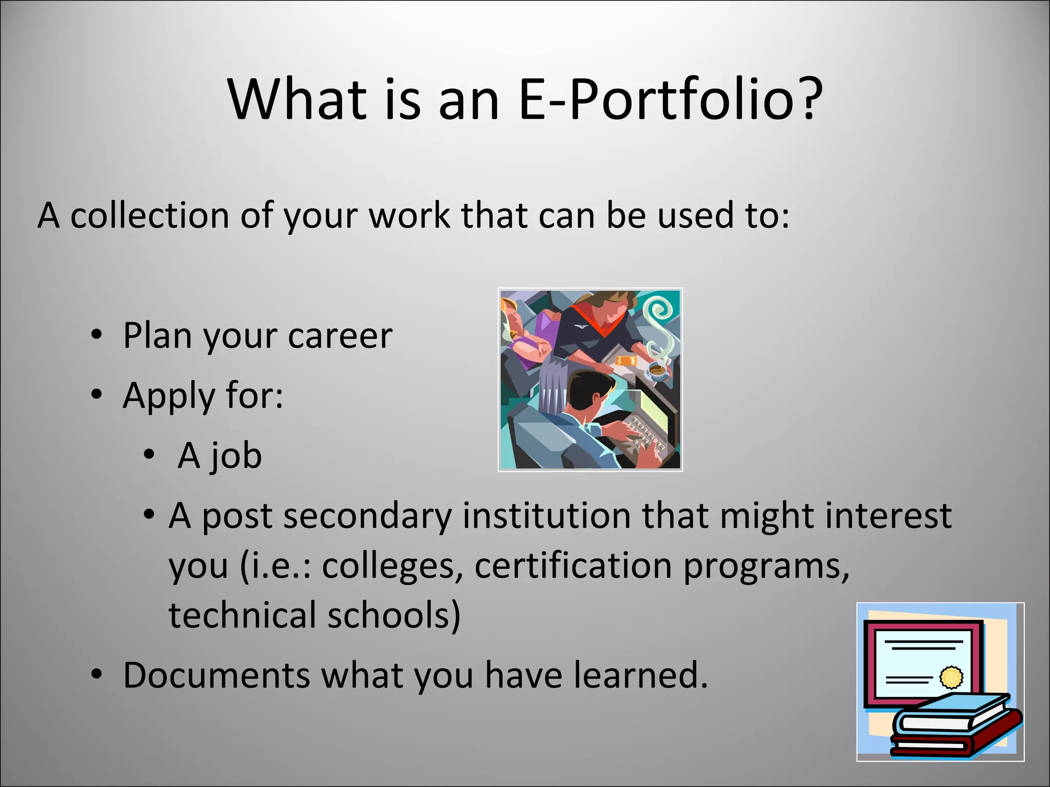 Introduction to e portfolio | PPT | Internet for Beginners | Internet