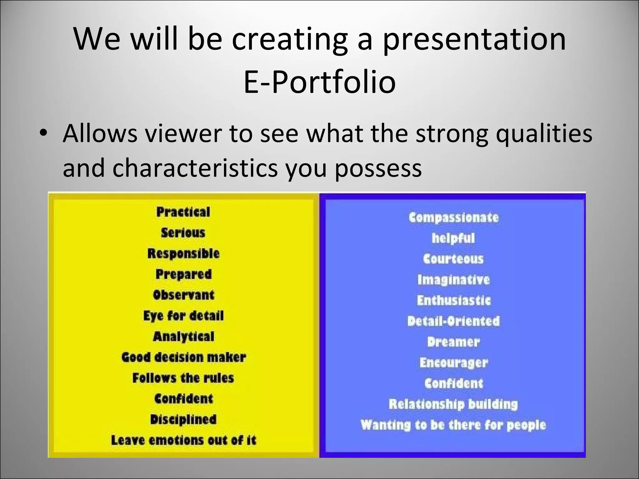 Introduction to e portfolio | PPT | Internet for Beginners | Internet