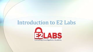Introduction to E2 Labs | PPT