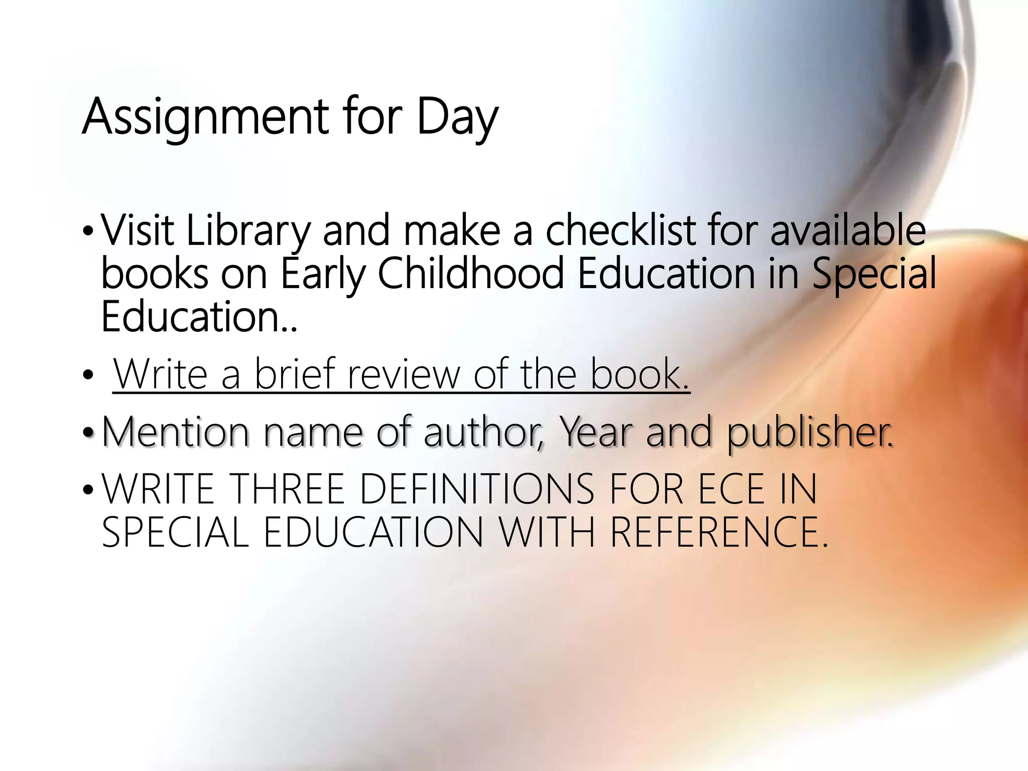 Introduction to early childhood education. | PPTX