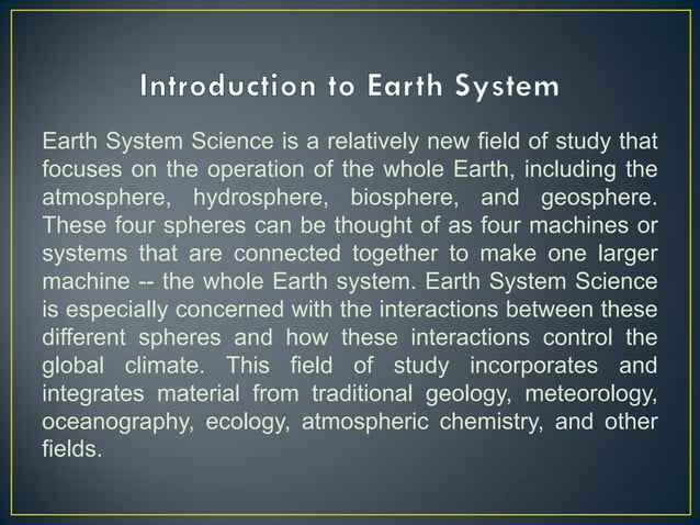 Introduction to earth system | PDF | Weather | Science