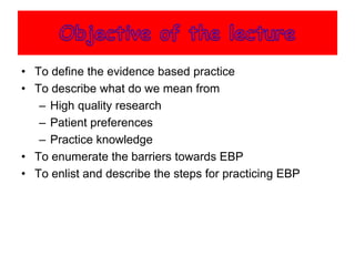 Introduction to EBP | PPTX