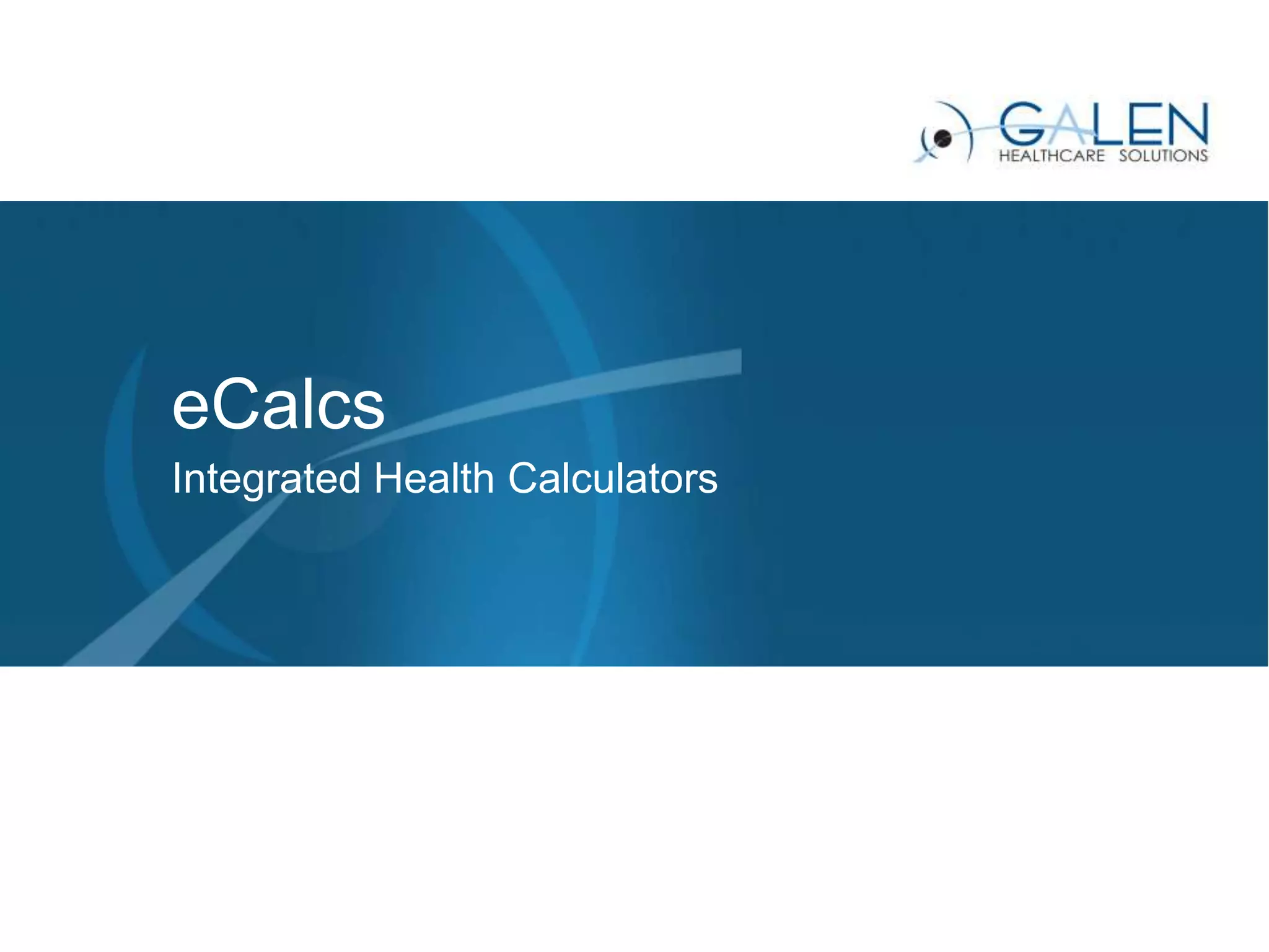 Introduction to e calcs | PPTX