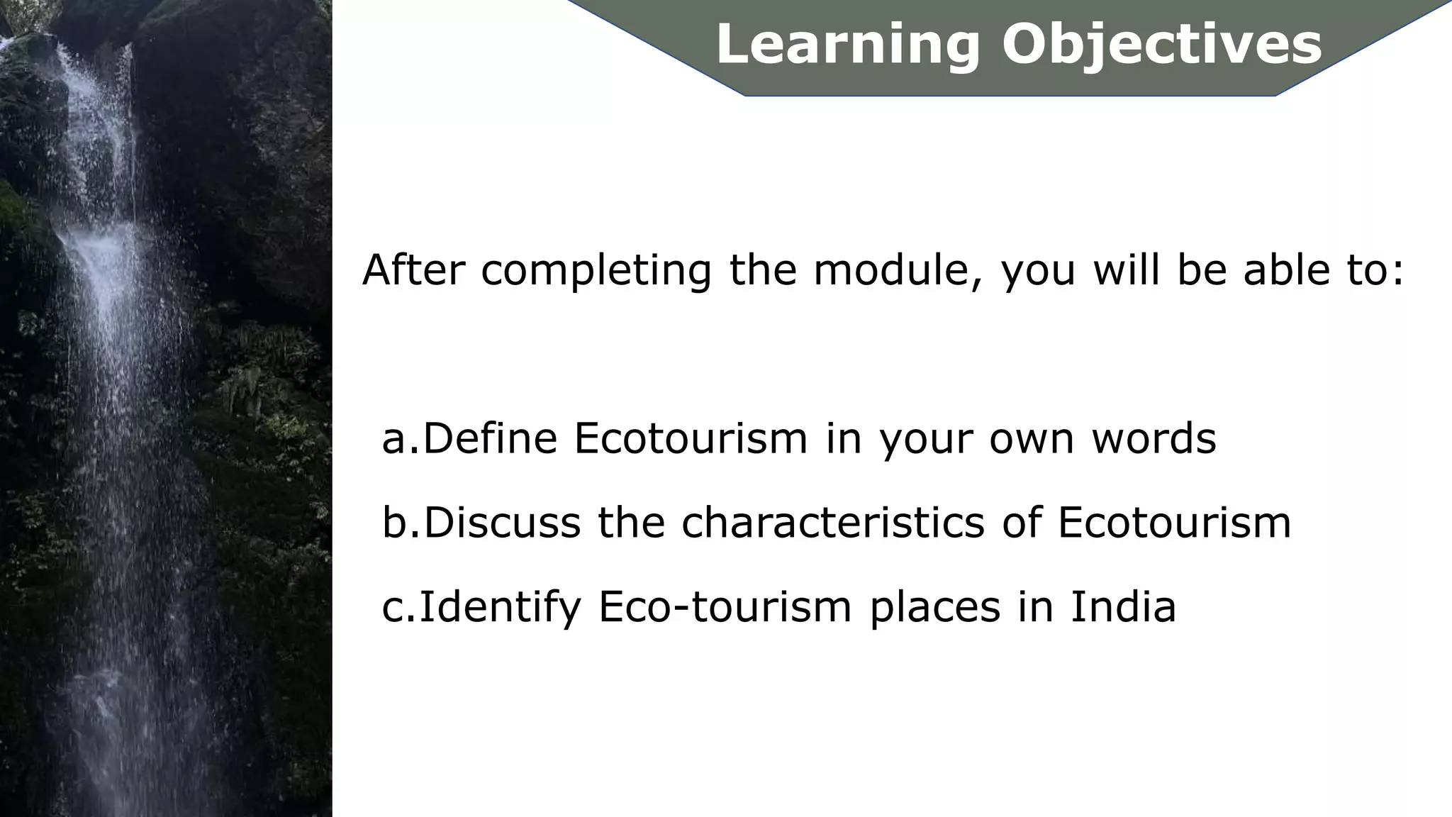 Introduction to eco tourism | PPTX