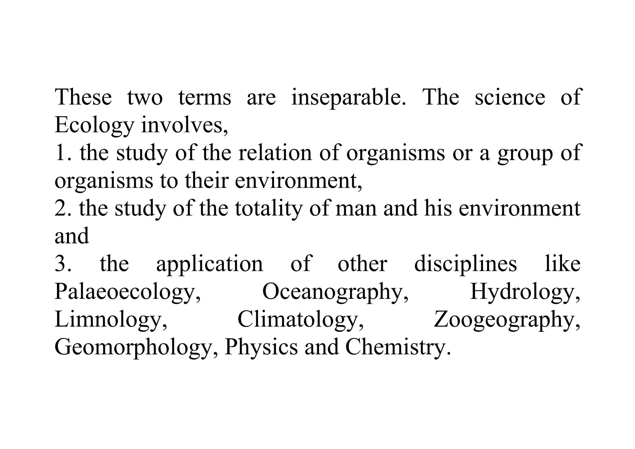Introduction to ecology | PDF
