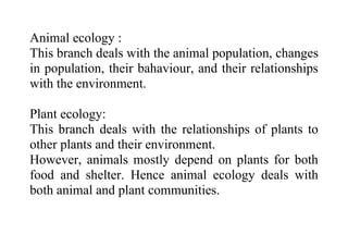 Introduction to ecology | PDF