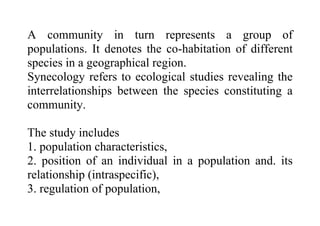 Introduction to ecology | PDF