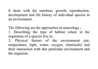 Introduction to ecology | PDF