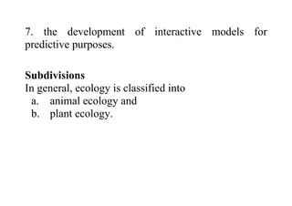 Introduction to ecology | PDF
