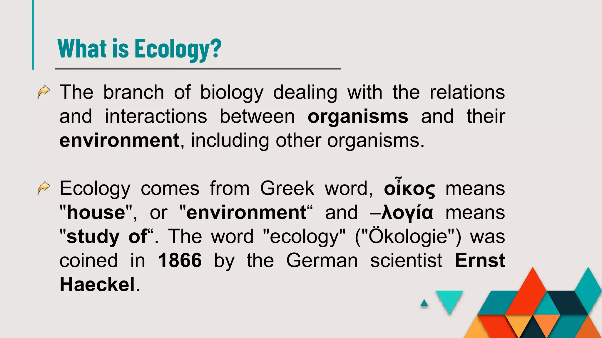 Introduction to Ecology PPT | PPTX
