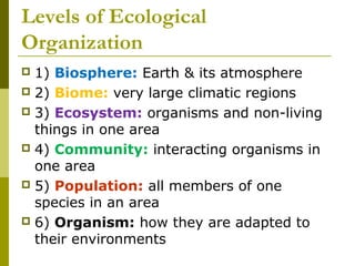 Introduction to ecology 2 | PPT