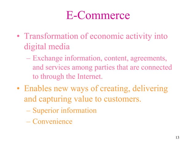 Introduction to ecommerce | PPTX