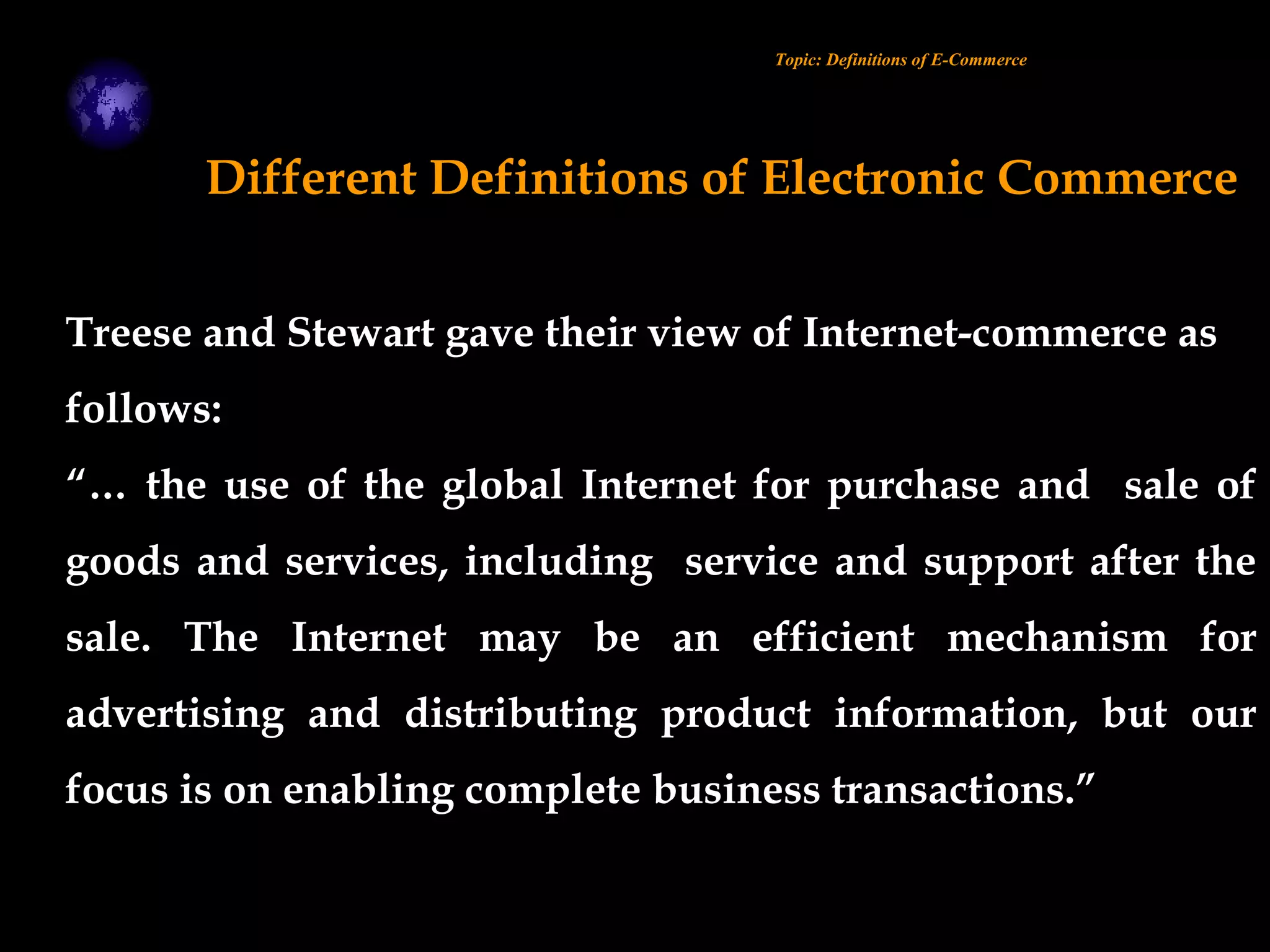 Introduction to e commerce | PPT