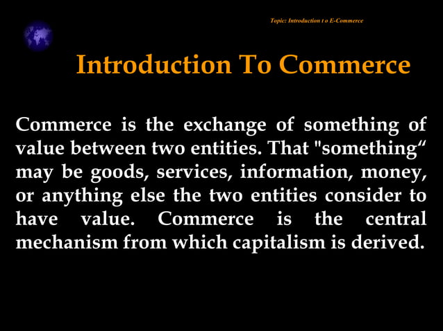 Introduction to e commerce | PPT
