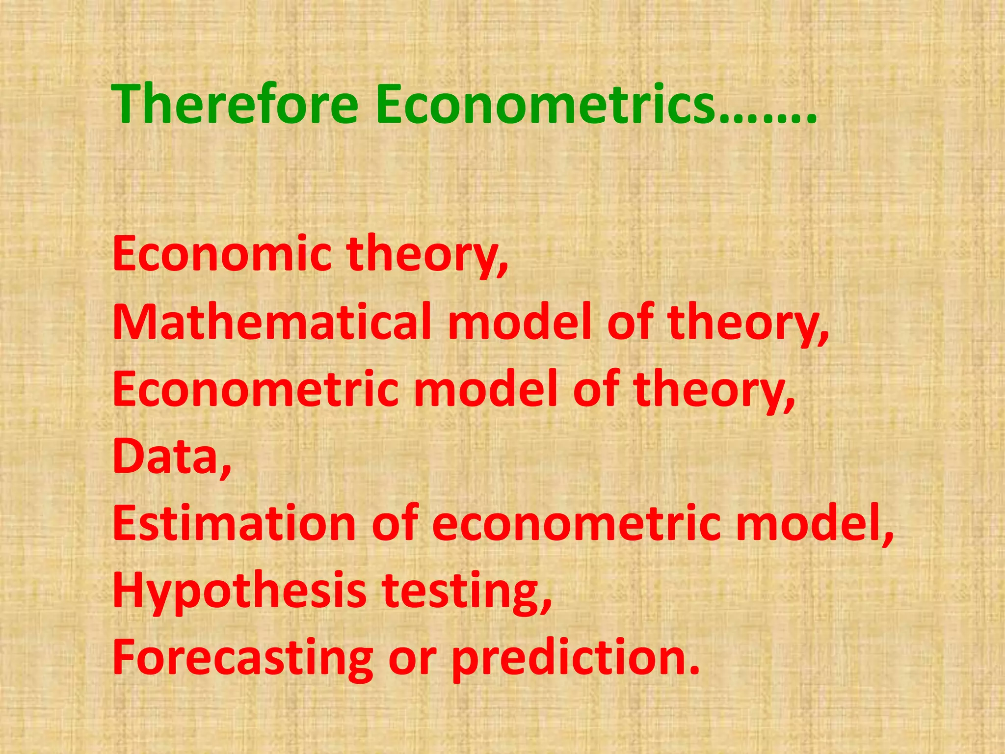Introduction to Econometrics | PPTX