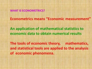 Introduction to Econometrics | PPTX