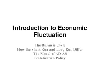 Introduction to economic fluctuation | PPT