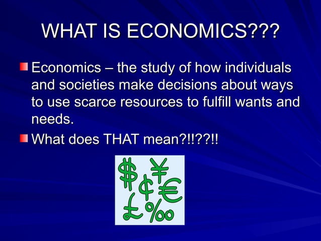 Introduction to economics | PPT