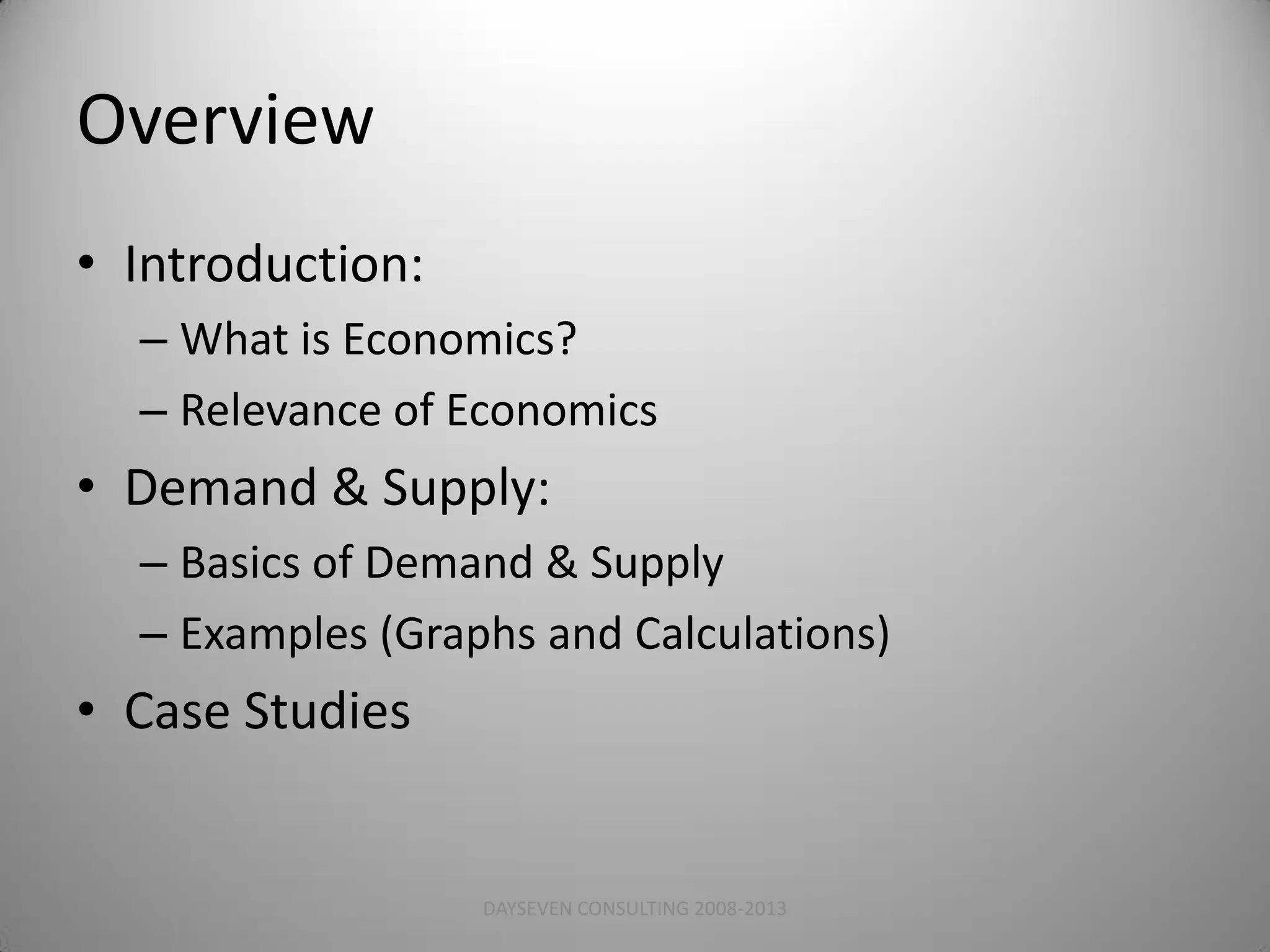 Introduction to economics | PDF