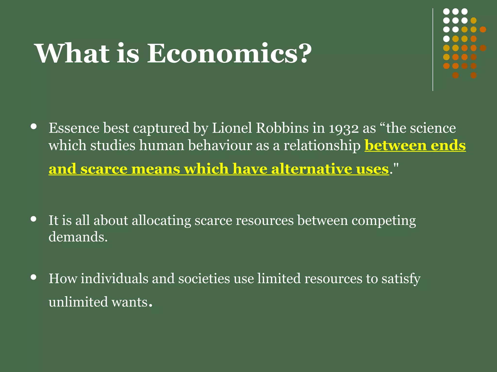 Introduction to economics | PPT