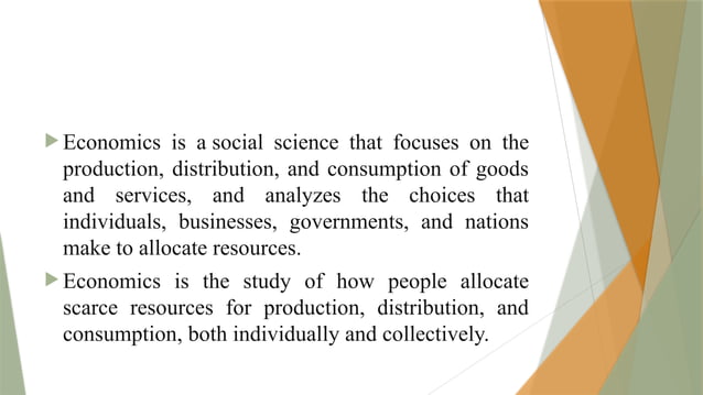 Introduction to Economics and an overview | PPT