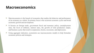 Introduction to Economics and an overview | PPT