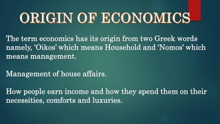 Introduction to Economics class IX | PDF