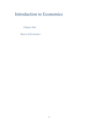ECONOMICS Module Chapter 1 Part 2 for Freshman 1st Semester Students | PDF