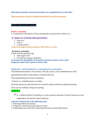 ECONOMICS Module Chapter 1 Part 2 for Freshman 1st Semester Students | PDF