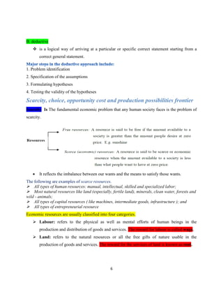 ECONOMICS Module Chapter 1 Part 2 for Freshman 1st Semester Students | PDF