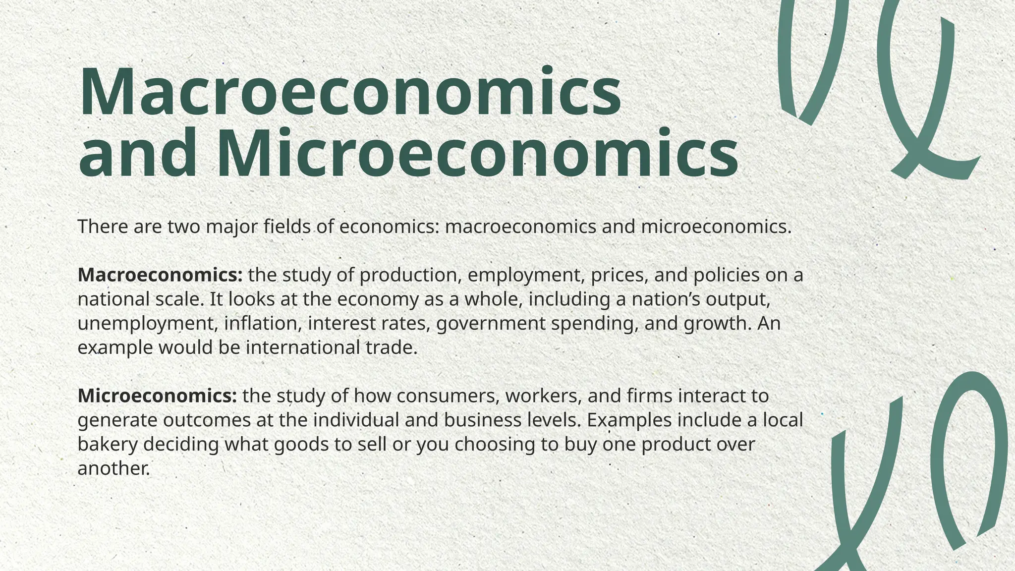 Introduction to Economics Education Presentation in Green and White Lined Graphic Style .pptx