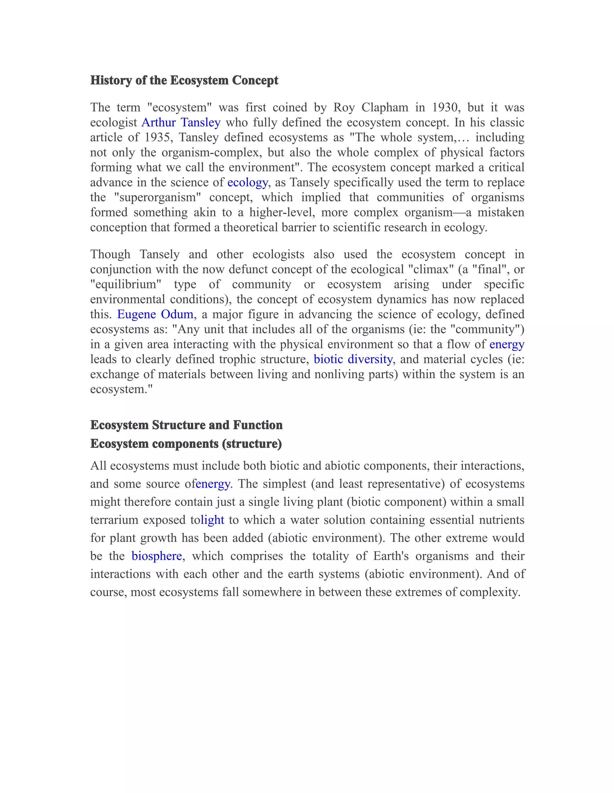 Introduction to ecosystem | PDF