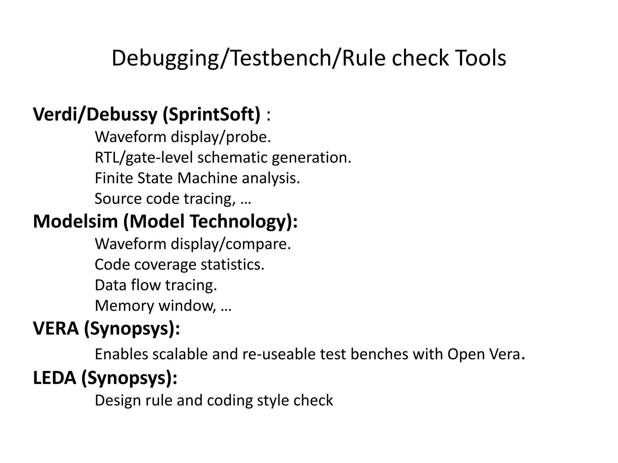 Introduction to EDA Tools | PPTX