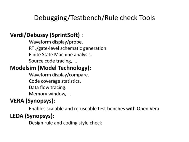 Introduction to EDA Tools | PPTX | Programming Languages | Computing